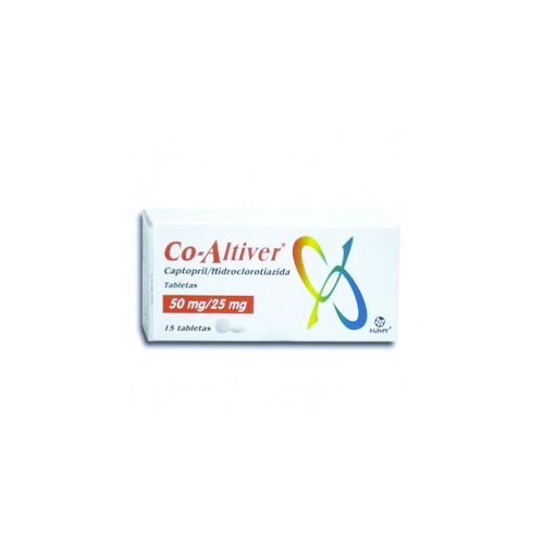 CAPTOPRIL/HIDROCLOROTIAZIDA 50/25 mg, 15 tab, CO-ALTIVER | Farmasuper